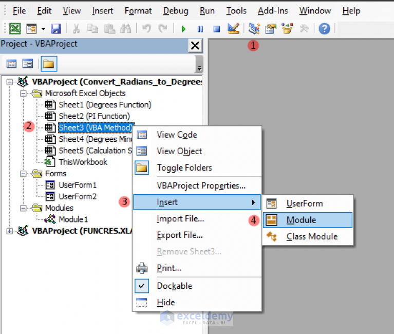 How to Convert Radians to Degrees in Excel (3 Easy Methods)