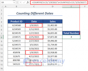 Excel COUNTIF Function with Multiple Criteria & Date Range