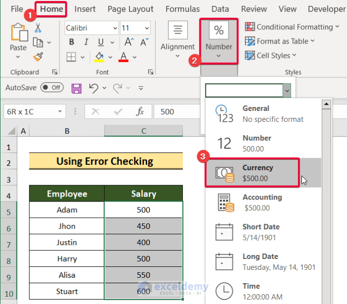 How To Convert Text To Currency In Excel 5 Methods How To Convert Text To Currency In Excel 5 Methods