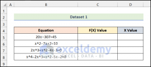 How to Solve for x in Excel (2 Simple Ways) - ExcelDemy