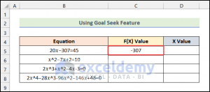 How to Solve for x in Excel (2 Simple Ways) - ExcelDemy