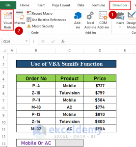 How to Use VBA Sumifs with Multiple Criteria in Same Column