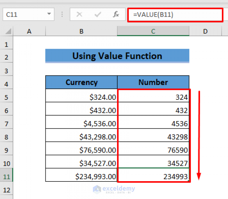 How to Convert Currency to a Number in Excel (6 Easy Ways)