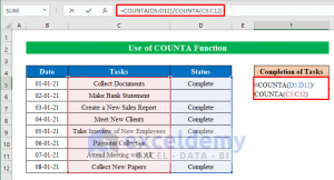 How to Calculate Percentage of Completion in Excel (3 Methods)