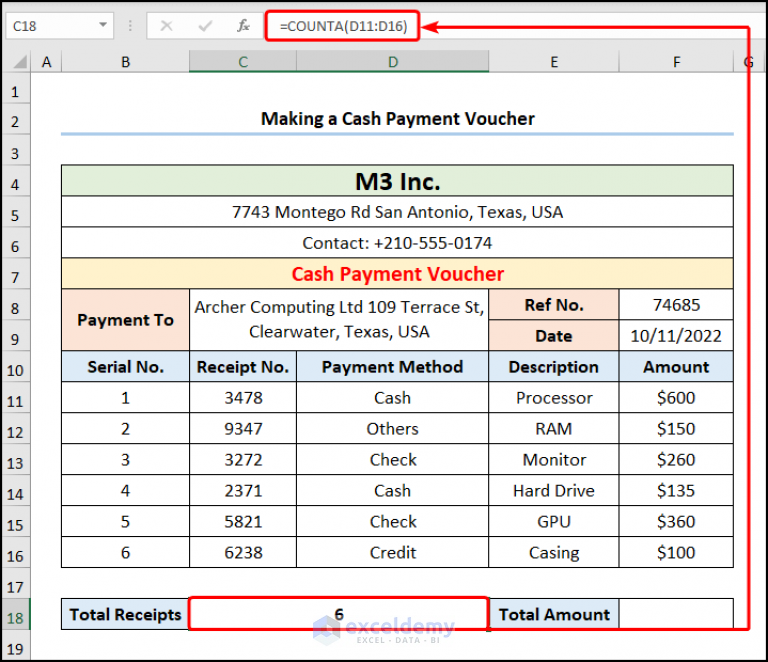 How to Make a Cash Payment Voucher Format in Excel