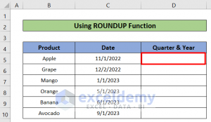How to Convert Date to Quarter and Year in Excel