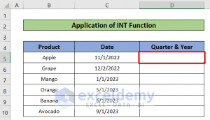 How to Convert Date to Quarter and Year in Excel