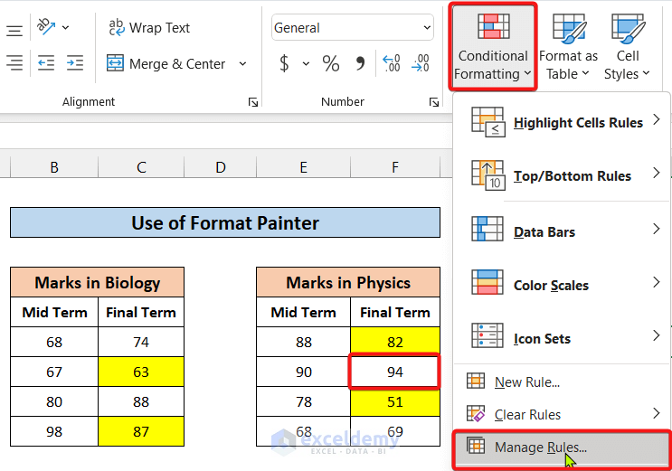 How To Copy Conditional Formatting With Relative Cell References In