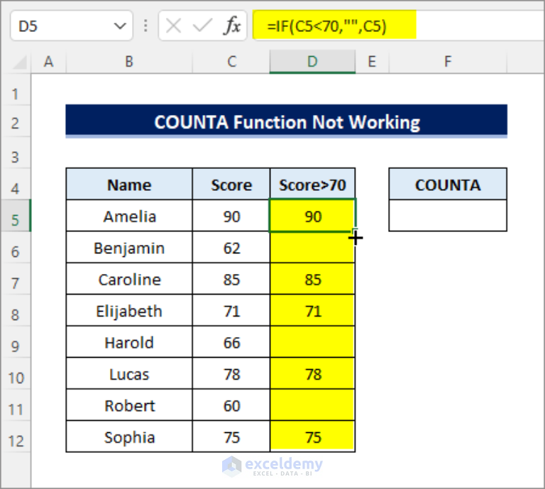 [Fixed] Excel COUNTA Function Not Working - ExcelDemy