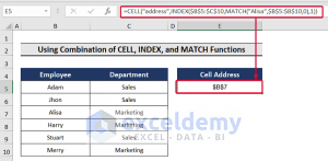 How to Return Cell Address of Match in Excel (3 Easy Ways)