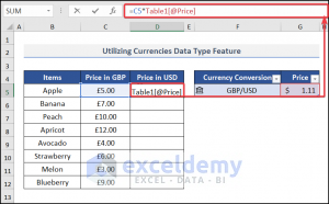 How to Convert GBP to USD in Excel (4 Suitable Methods)