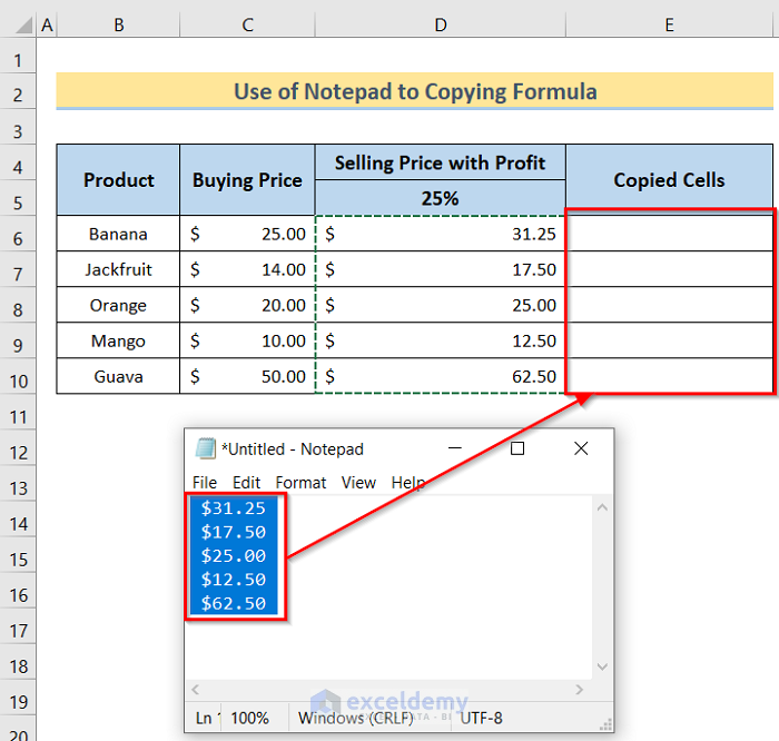 How To Copy A Formula In Excel Without Changing Cell References