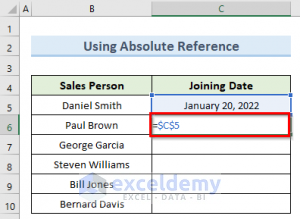 How to Copy Same Date in Excel (6 Simple Methods)