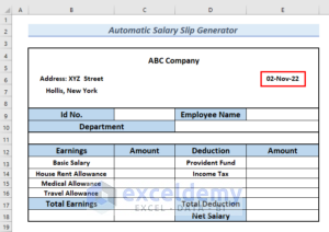 How to Create Automatic Salary Slip Generator Using Excel