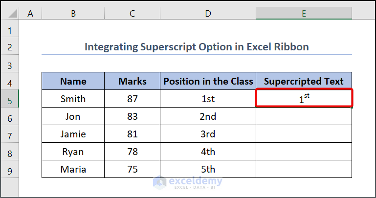 How to Add Superscript in Excel (8 Easy Methods) - ExcelDemy