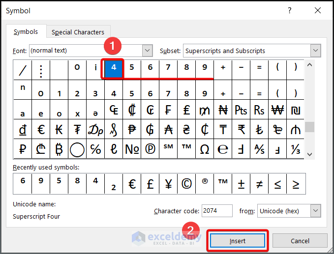 How to Add Superscript in Excel (8 Easy Methods) - ExcelDemy