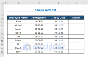 How to Count Months from Date to Today by Using Excel Formula
