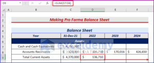 How to Make a Pro Forma Balance Sheet in Excel - ExcelDemy