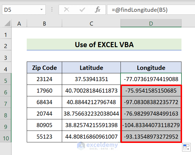 How To Convert ZIP Code To Latitude And Longitude In Excel How To Convert ZIP Code To Latitude And Longitude In Excel