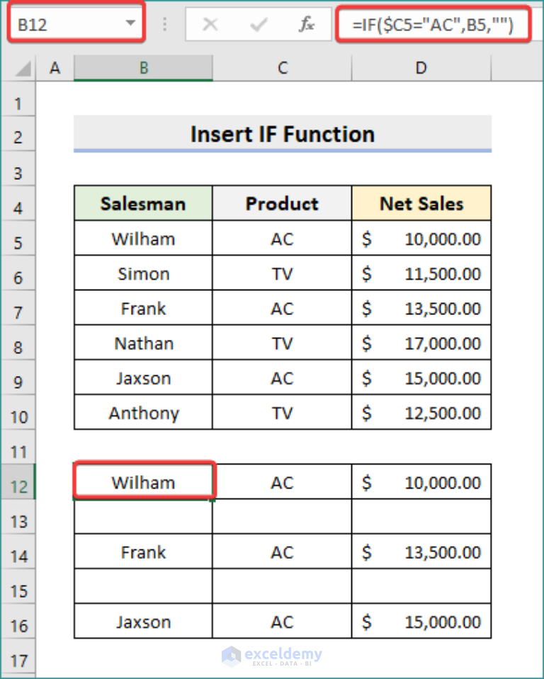 How to Copy Cell If Condition Is Met in Excel (7 Easy Ways)