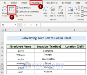 How to Convert Text Box to Cell in Excel (with Easy Steps)
