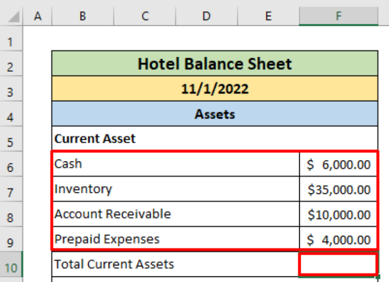 How to Make Hotel Balance Sheet Format in Excel - ExcelDemy