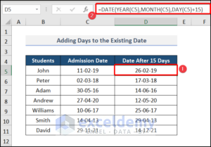How to Add 2 Years to a Date in Excel (3 Easy Methods)