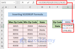 Excel Formula to Change Zip Code to State (5 Examples)