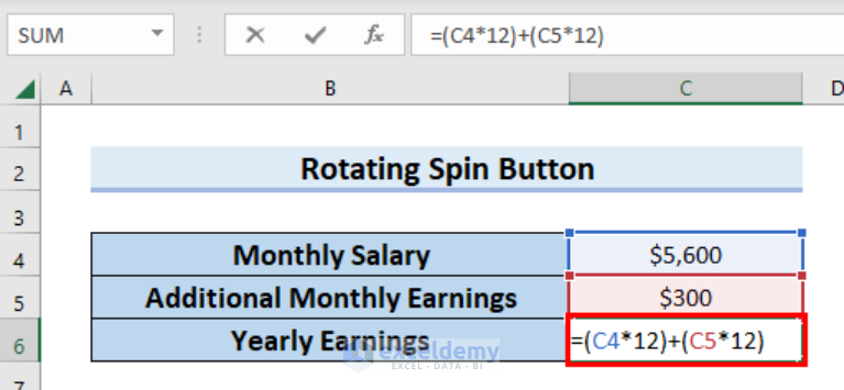 How to Rotate Spin Button in Excel (With Easy Steps) - ExcelDemy