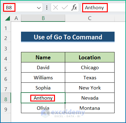 How to Perform Cell Navigation in Excel (4 Easy Ways)