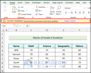 [Fixed!] External Data Connections Have Been Disabled in Excel