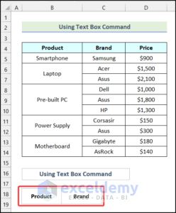 How to Create Floating Text Box in Excel (2 Easy Ways)