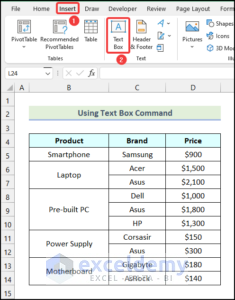 How to Create Floating Text Box in Excel (2 Easy Ways)