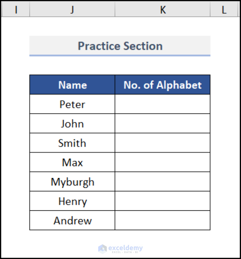 How to Count Alphabet in Excel Sheet (5 Easy Methods)