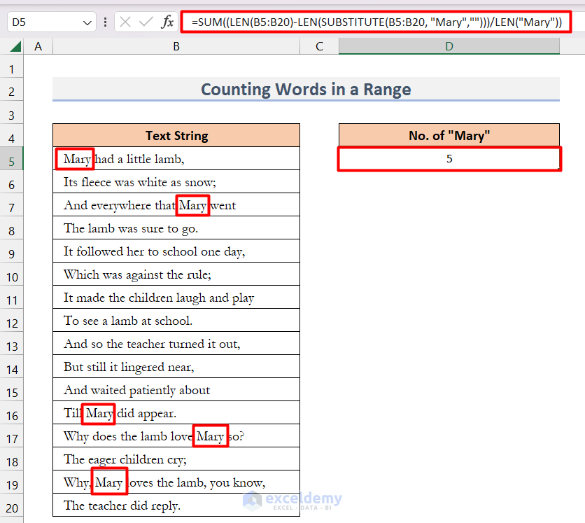 How To Count Words In Excel ExcelDemy How To Count Words In Excel ExcelDemy