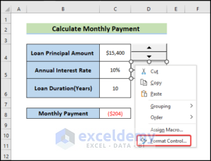 How to Use Spin Button in Excel (2 Suitable Examples)
