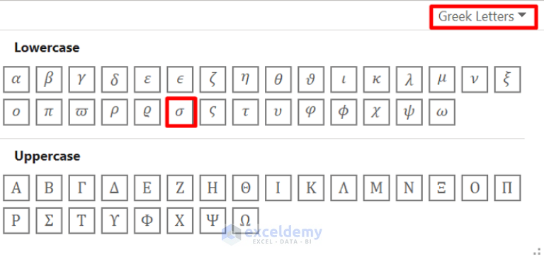 How to Insert Sigma Symbol in Excel (8 Easy Ways) - ExcelDemy