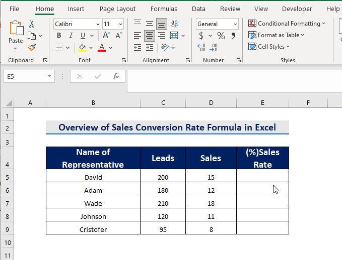 How To Calculate Sales Conversion Rate Using Formula In Excel How To Calculate Sales Conversion Rate Using Formula In Excel