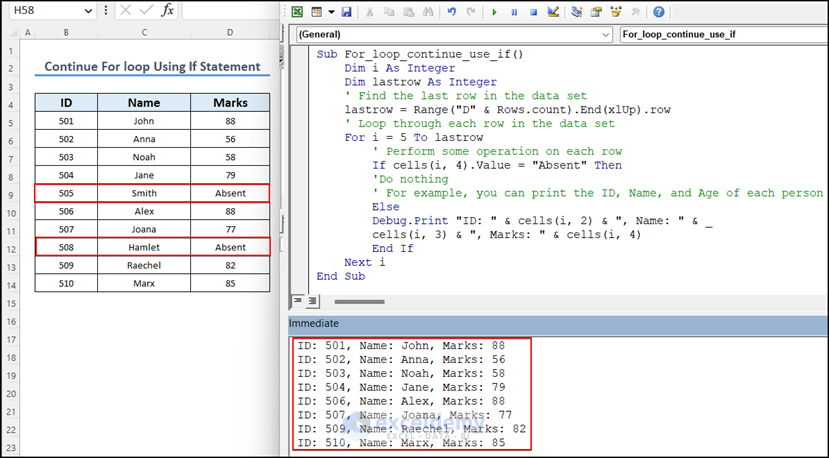 How To Continue Excel Vba For Loop With Examples 0697