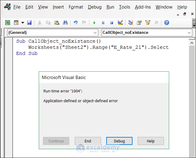 [Fixed!] Excel VBA Run Time Error 1004 - ExcelDemy