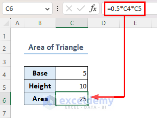 How to Use Excel as Area and Volume Calculator? - ExcelDemy