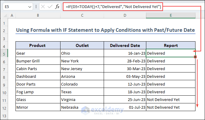 If Date Formula in Excel - ExcelDemy