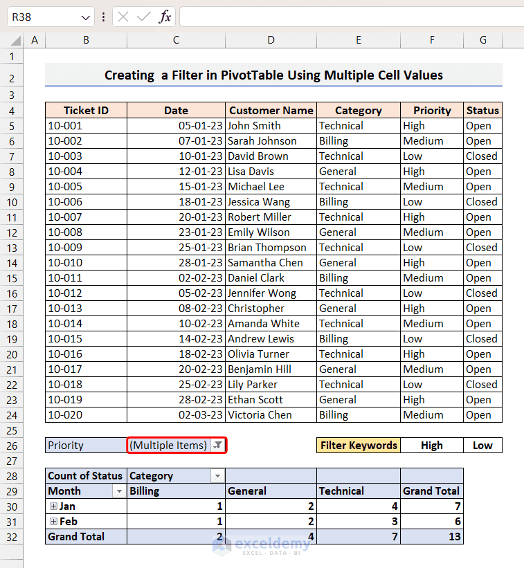 Filter Pivot Table Based On Multiple Cell Values Printable Templates Filter Pivot Table Based On Multiple Cell Values Printable Templates