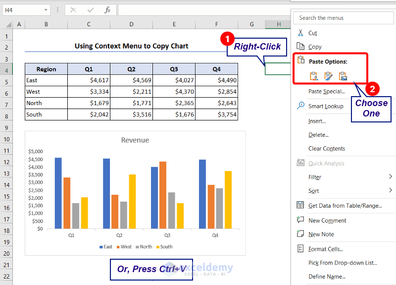 How To Copy Chart In Excel 5 Easy Ways Exceldemy