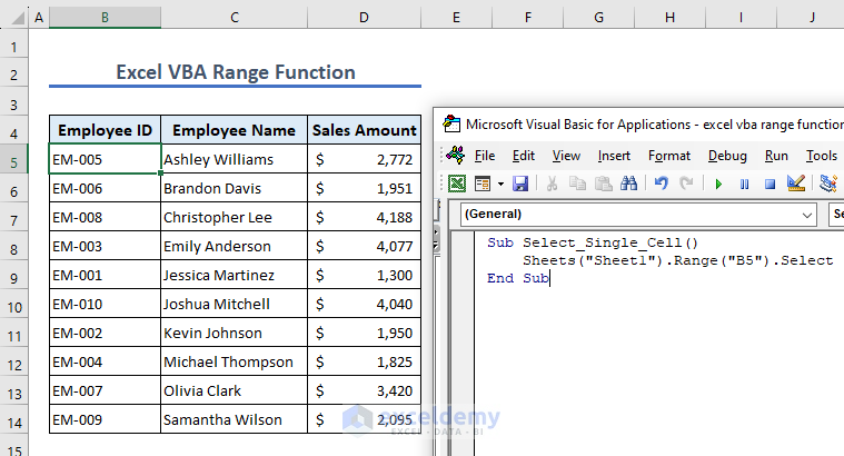 Excel Vba Range Function With 13 Examples Exceldemy 7558