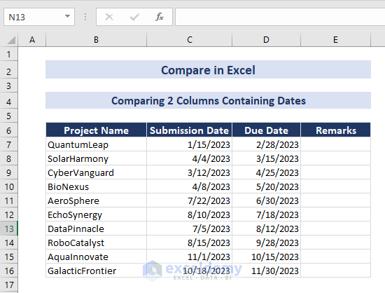 How To Compare In Excel 10 Practical Examples Exceldemy 3806