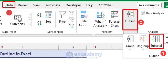 Outline (Or Grouping) in Excel: Features, Creation, Uses & More - ExcelDemy