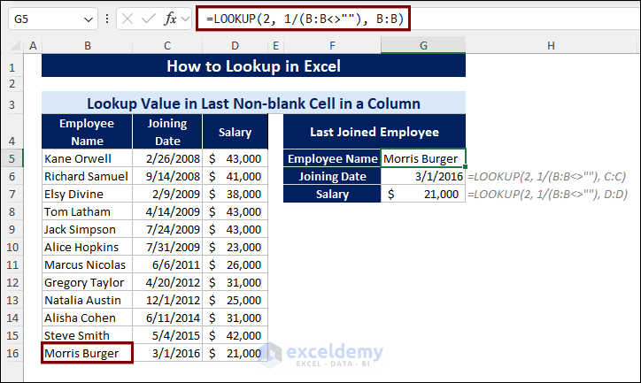 How to Lookup in Excel (12 Examples) - ExcelDemy