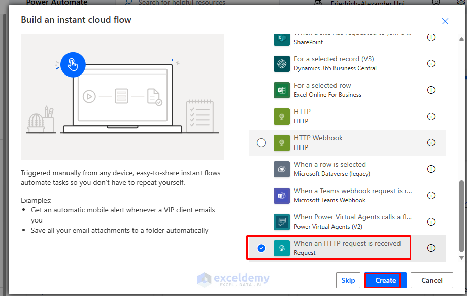 How to Trigger Power BI or Power Automate Actions from Excel Buttons - ExcelDemy