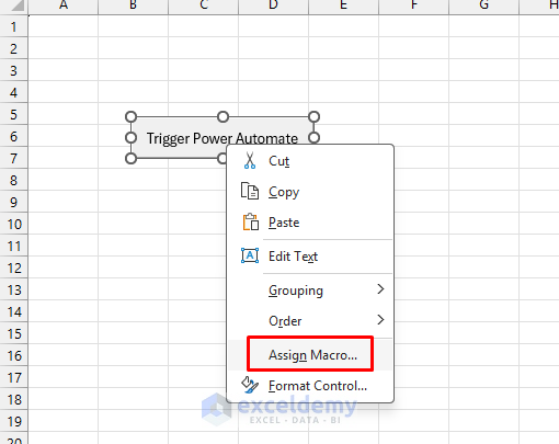 How to Trigger Power BI or Power Automate Actions from Excel Buttons - ExcelDemy